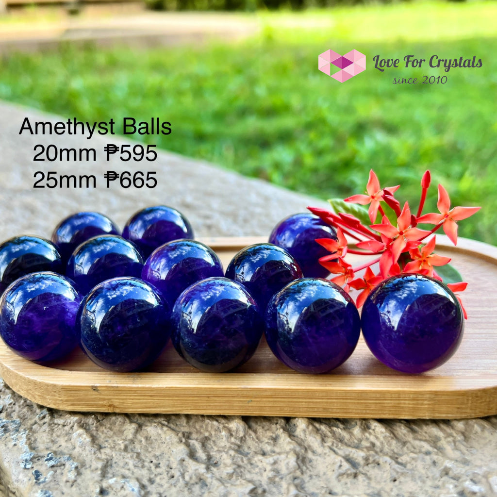 Amethyst Mini Spheres/ Balls – Love for Crystals (Philippines)